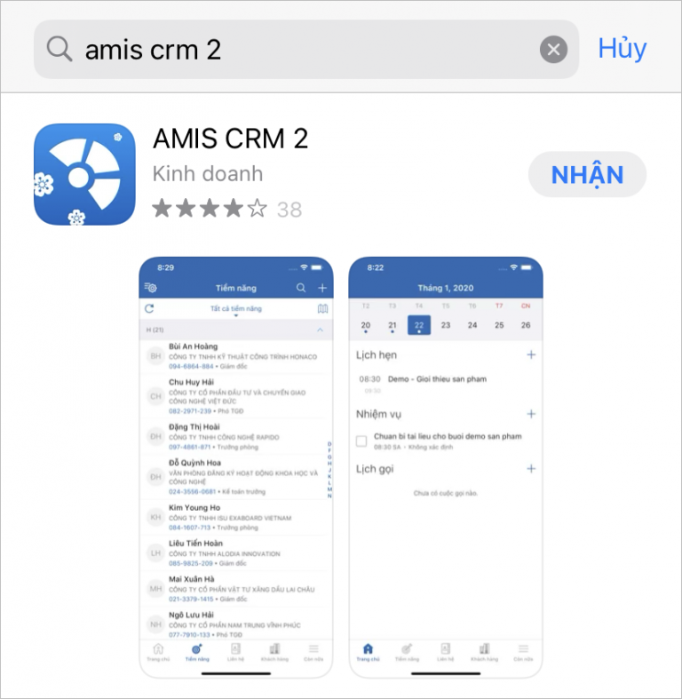 Cài đặt AMIS CRM Mobile - HELP AMIS CRM